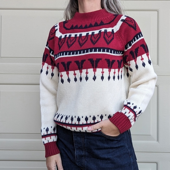 Vintage | Sweaters | 96s 1970s Nordic Style Sweater | Poshmark